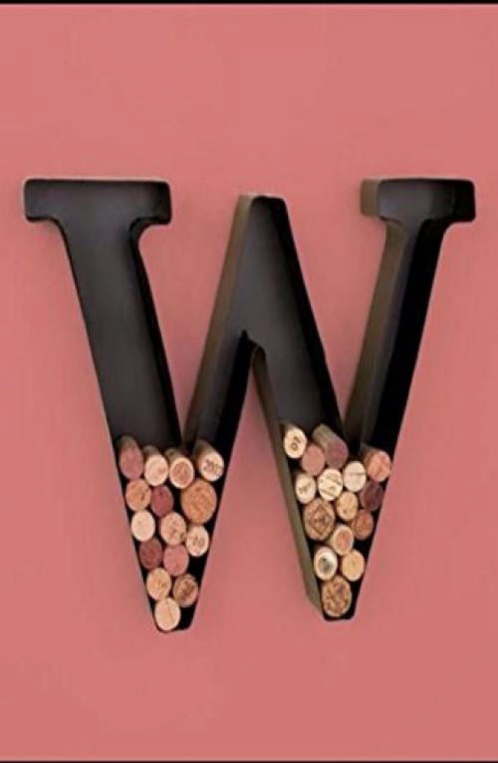 Personalized Letter "W" Metal Wall Wine Cork Holder - Monogram Wall Art ...