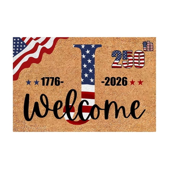 Personalized Letter Welcome Doormat, 250th Anniversary 1776-2026 ...