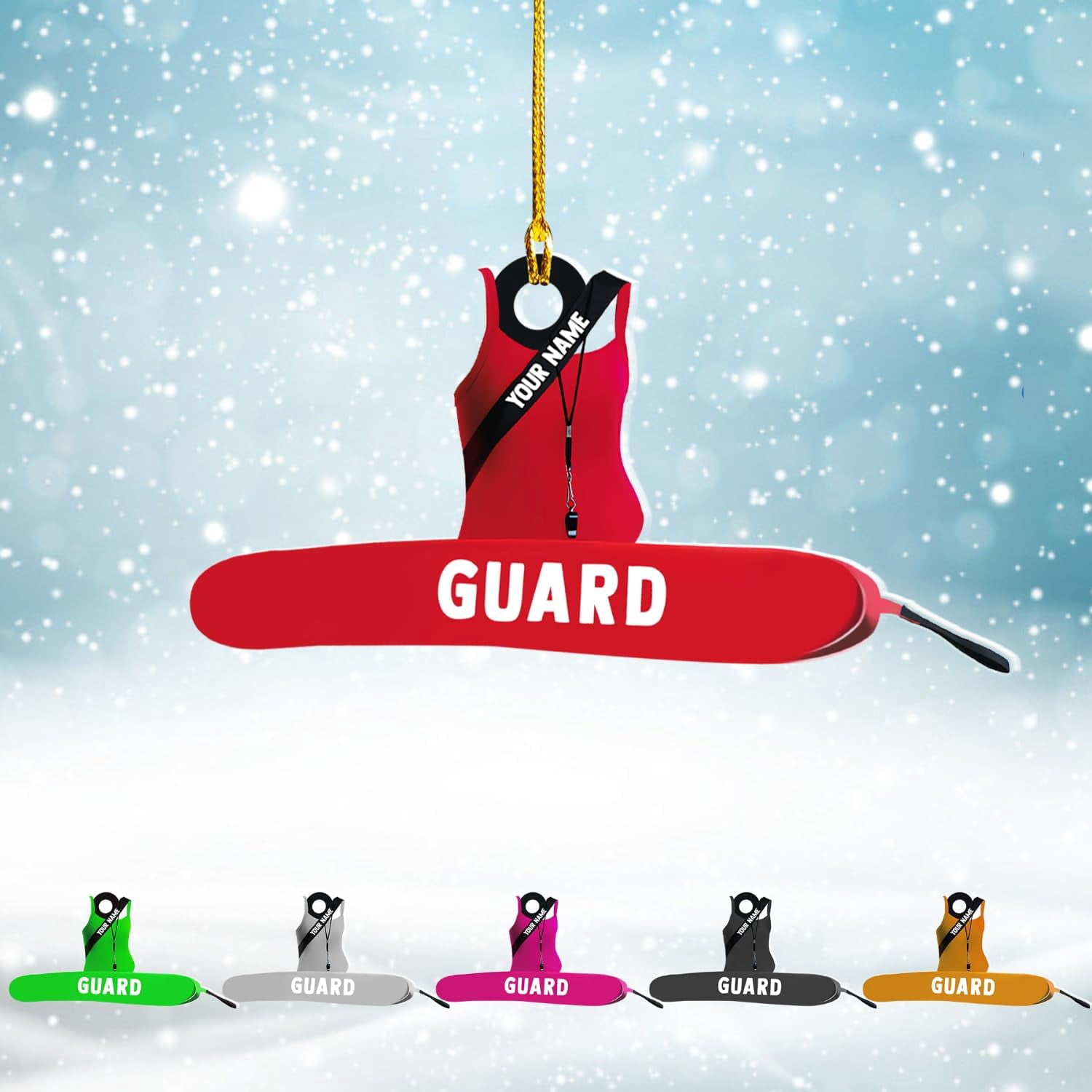 Personalized Lifeguard Ornament, Lifeguard Gift Christmas 2025 Life ...