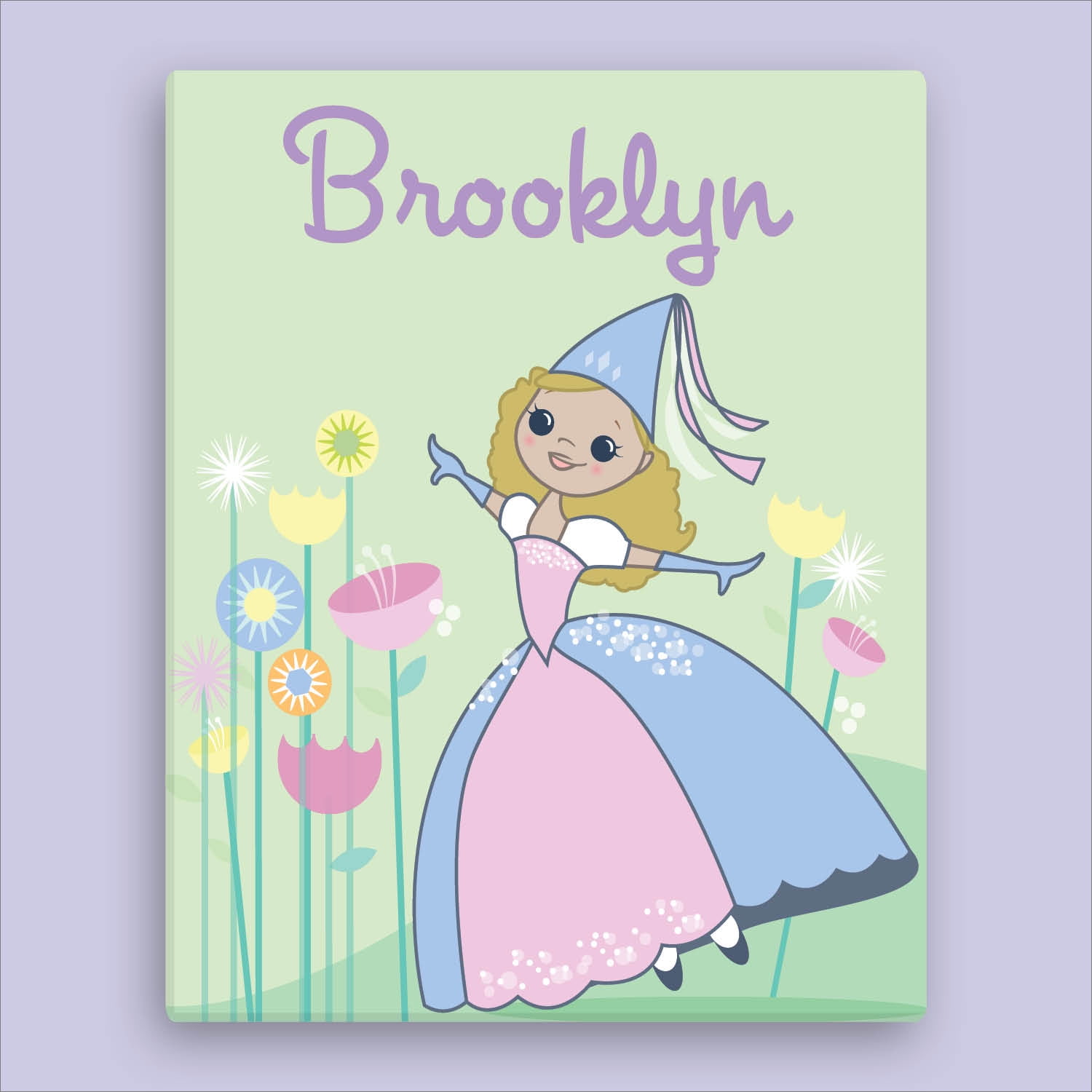 Personalized Light Skin Princess 11x14 Canvas - Walmart.com