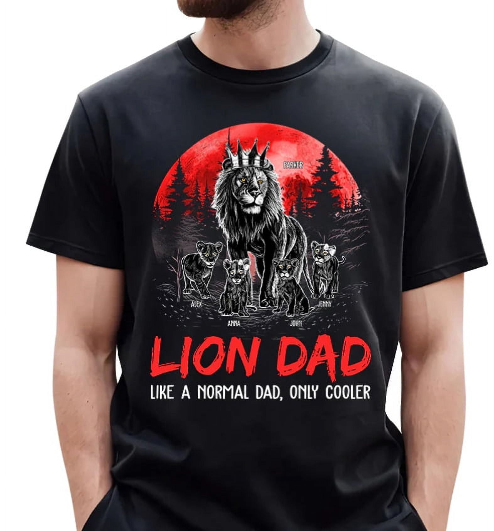 Personalized Lion Dad Like A Normal Dad Only Cooler Shirt For Dad ...