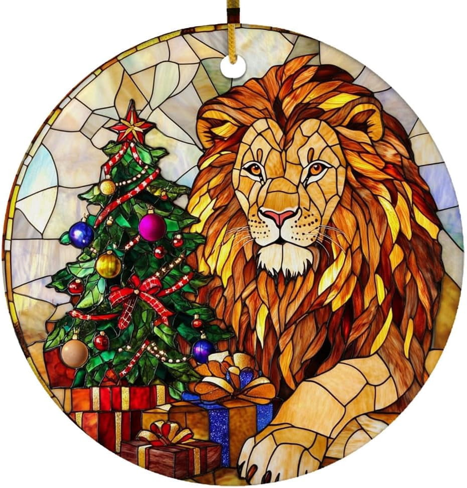 Personalized Lion Ornaments 2025, Lion Xmas Gifts Ideas, Lion ...