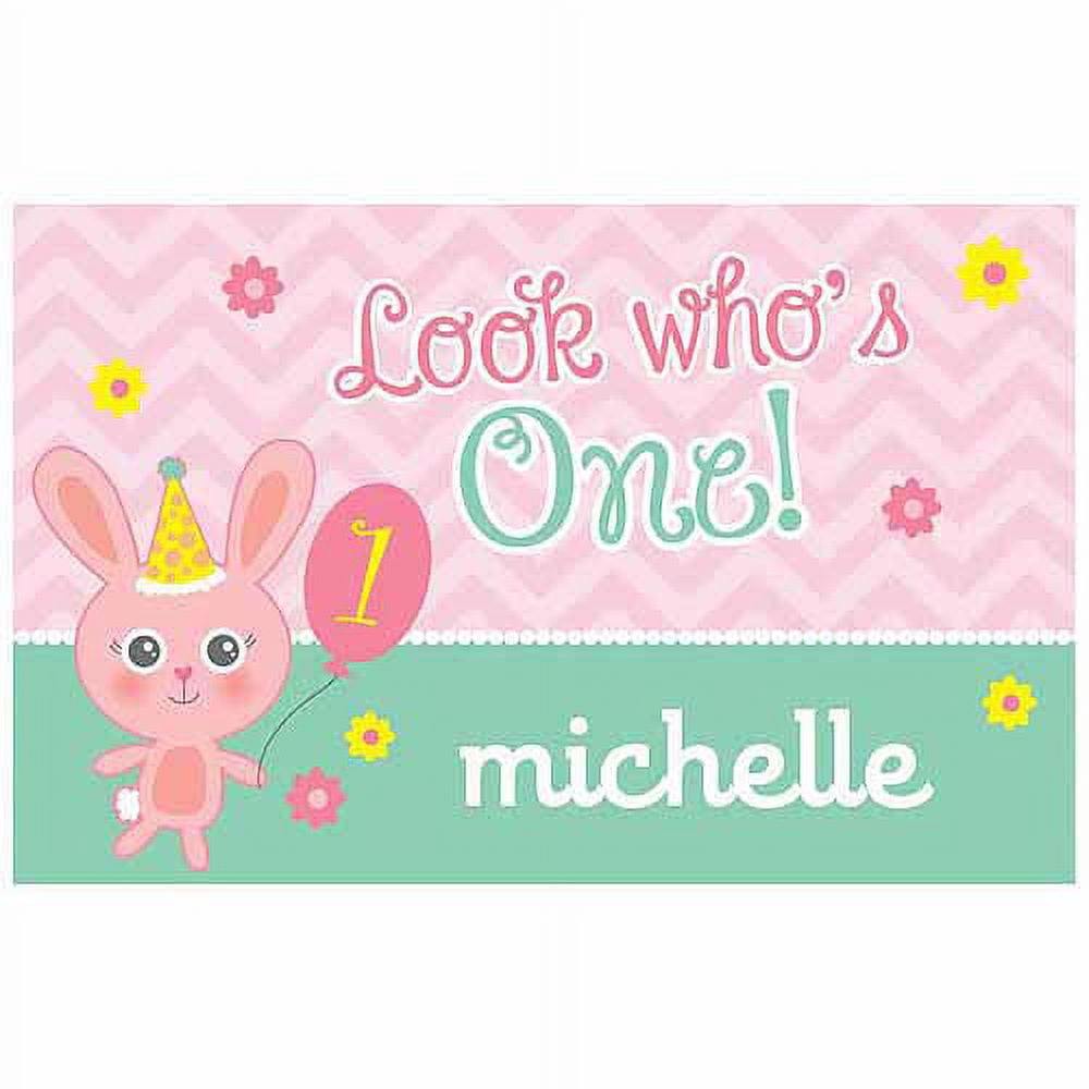 Look! Personalized Look Who's One Birthday Placemat for Her - Laminated ...