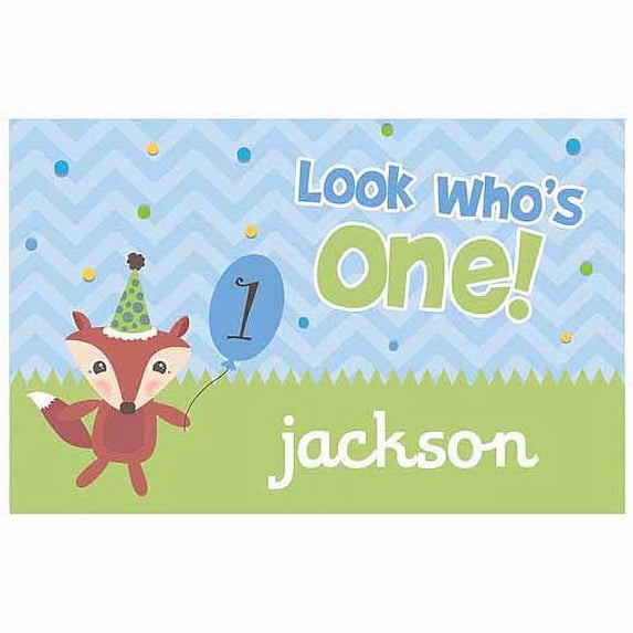 Personalized Look Who's One Birthday Placemat For Him - Walmart.com