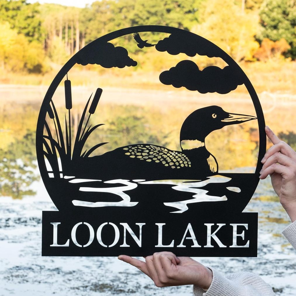 Personalized Loon Duck Name Sign | Metal Loons Sign | Duck Hunter Gifts ...