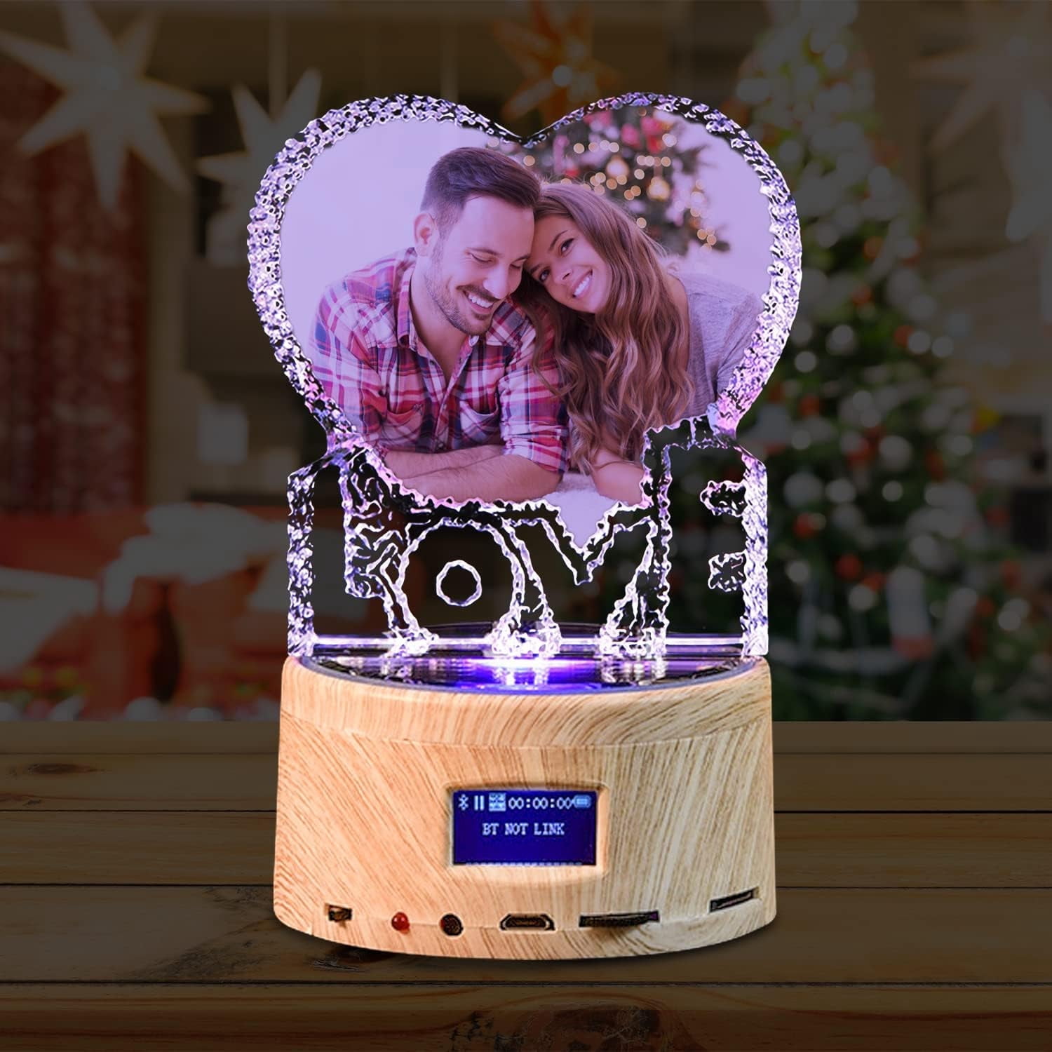 Personalized Love Crystal Color Print Picture, 3D Crystal Photo ...