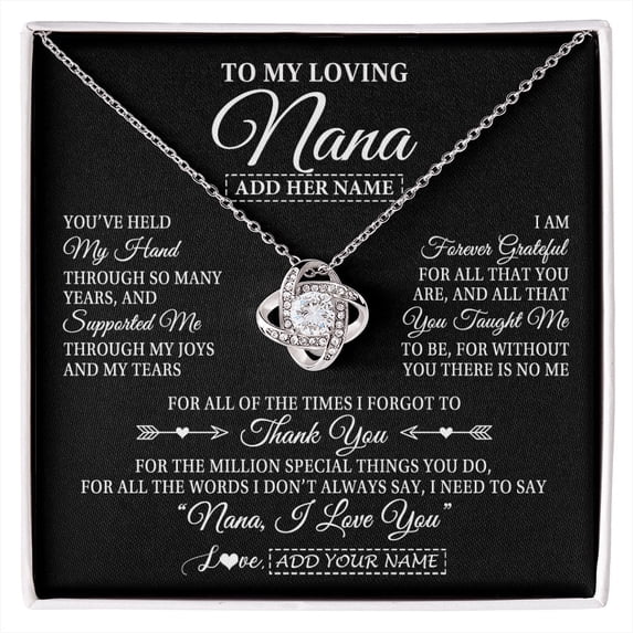 Personalized To My Loving Nana Necklace From Granddaughter You've Help ...