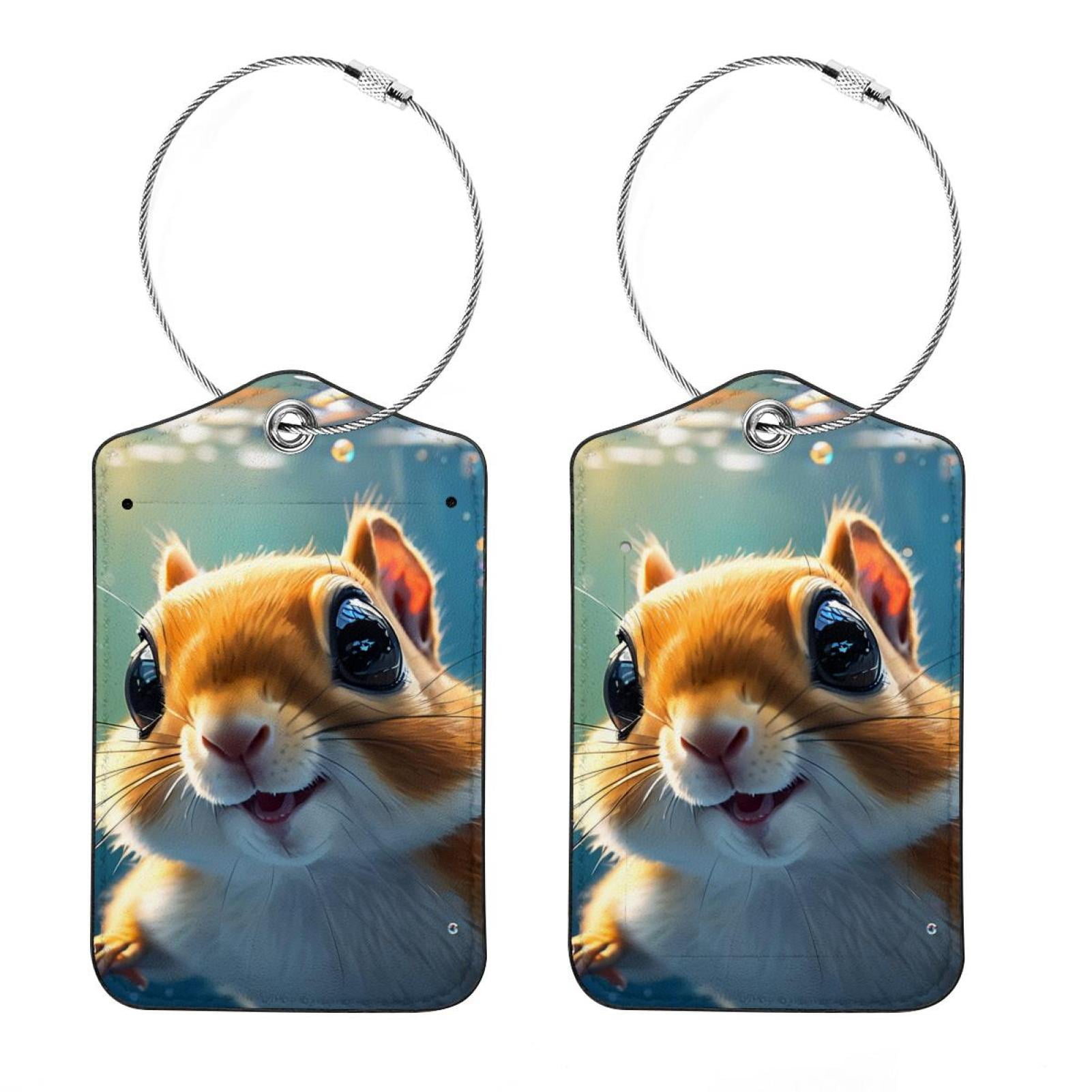 Personalized Luggage Tags, Set of 2, with Privacy Flap, Metal Loop Lock ...