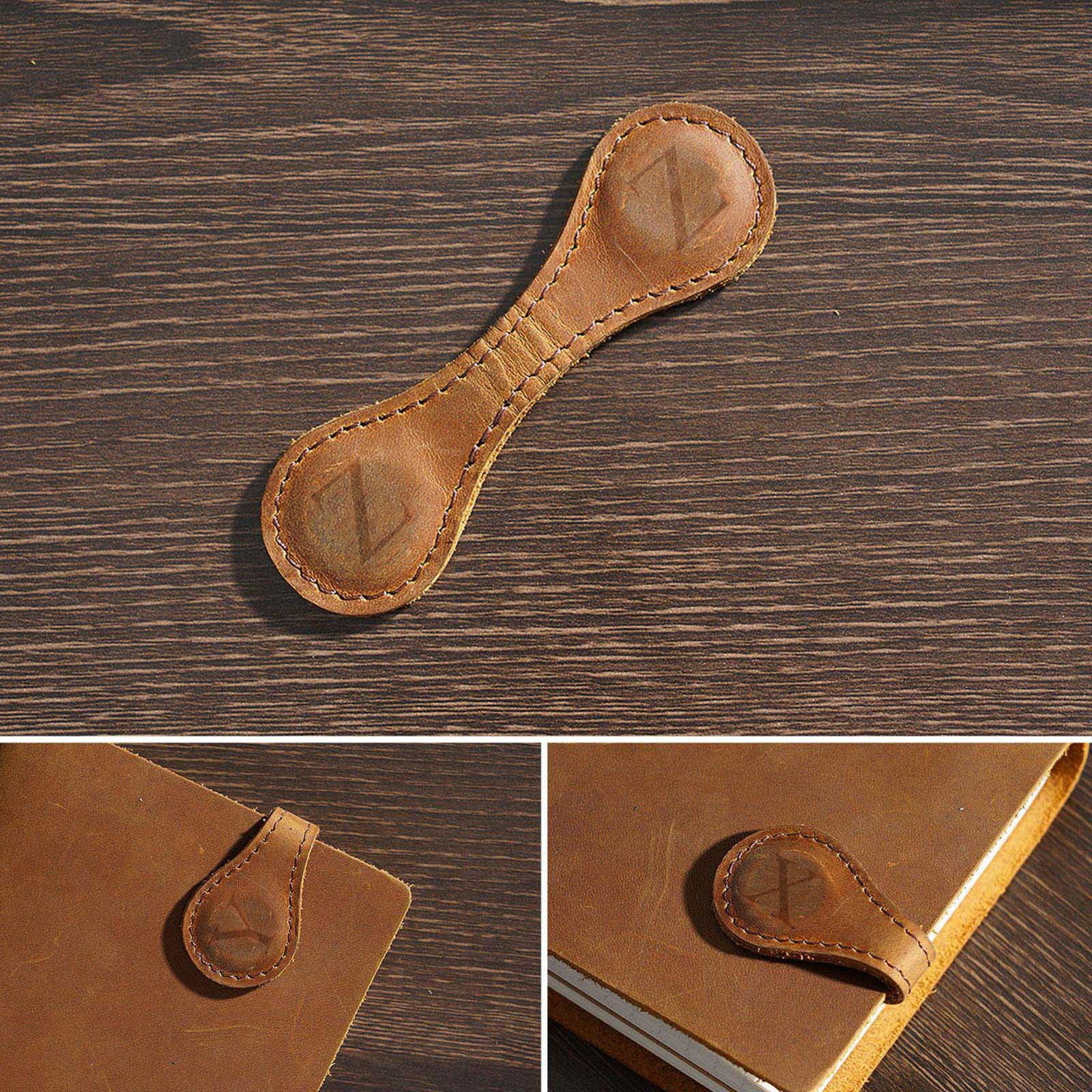 Personalized Magnetic Leather Bookmark | Vintage Style Book Page Marker ...