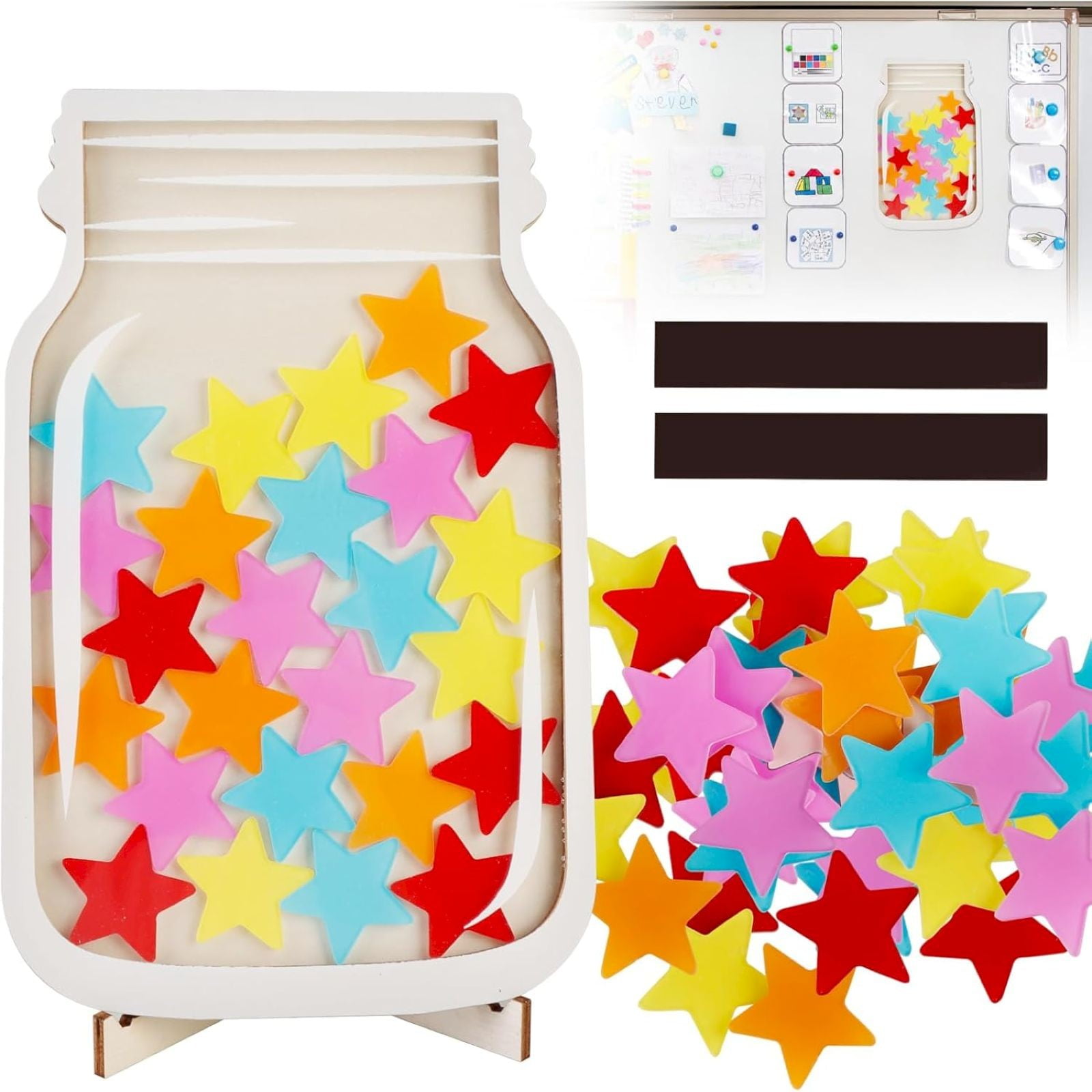 Personalized Magnetic Reward Jar for Classroom & Home, Stars Behavior ...