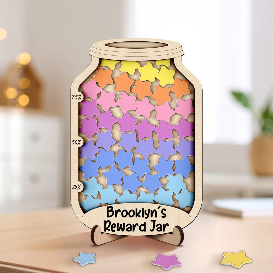 Personalized Magnetic Star Reward Jar for Kids, Classroom Behavior ...