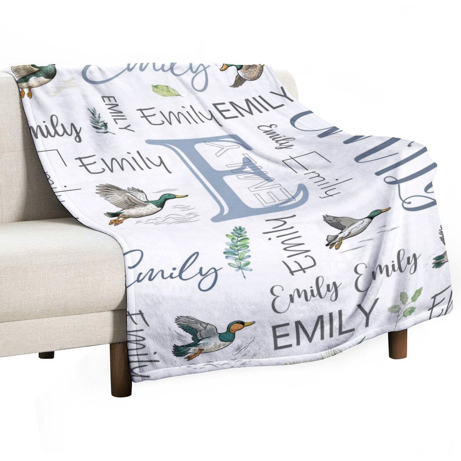 Personalized Mallard Duck Baby Blanket Custom Monogrammed Receiving ...