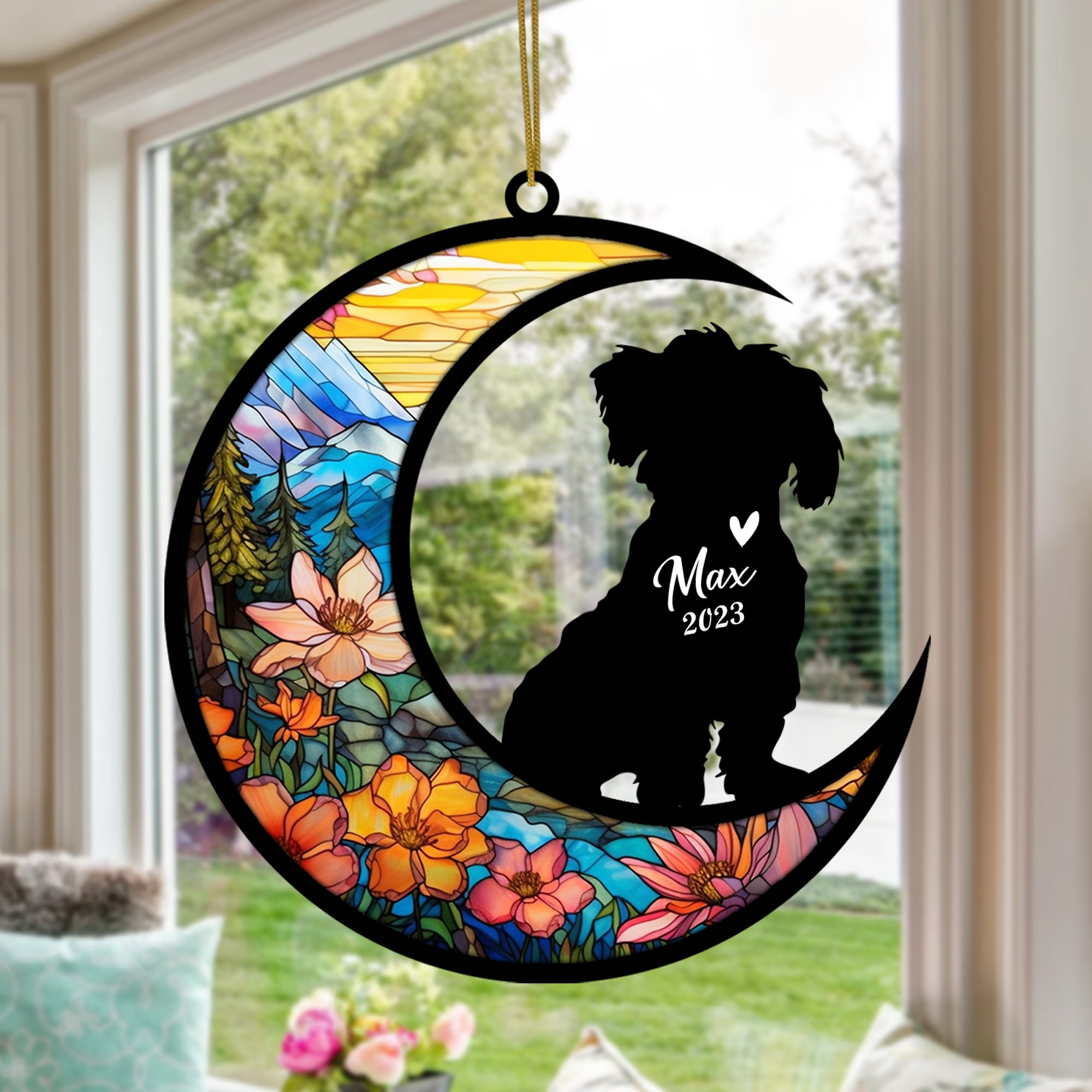 Personalized Maltese Dog Memorial Suncatcher, Pet Loss Sympathy ...