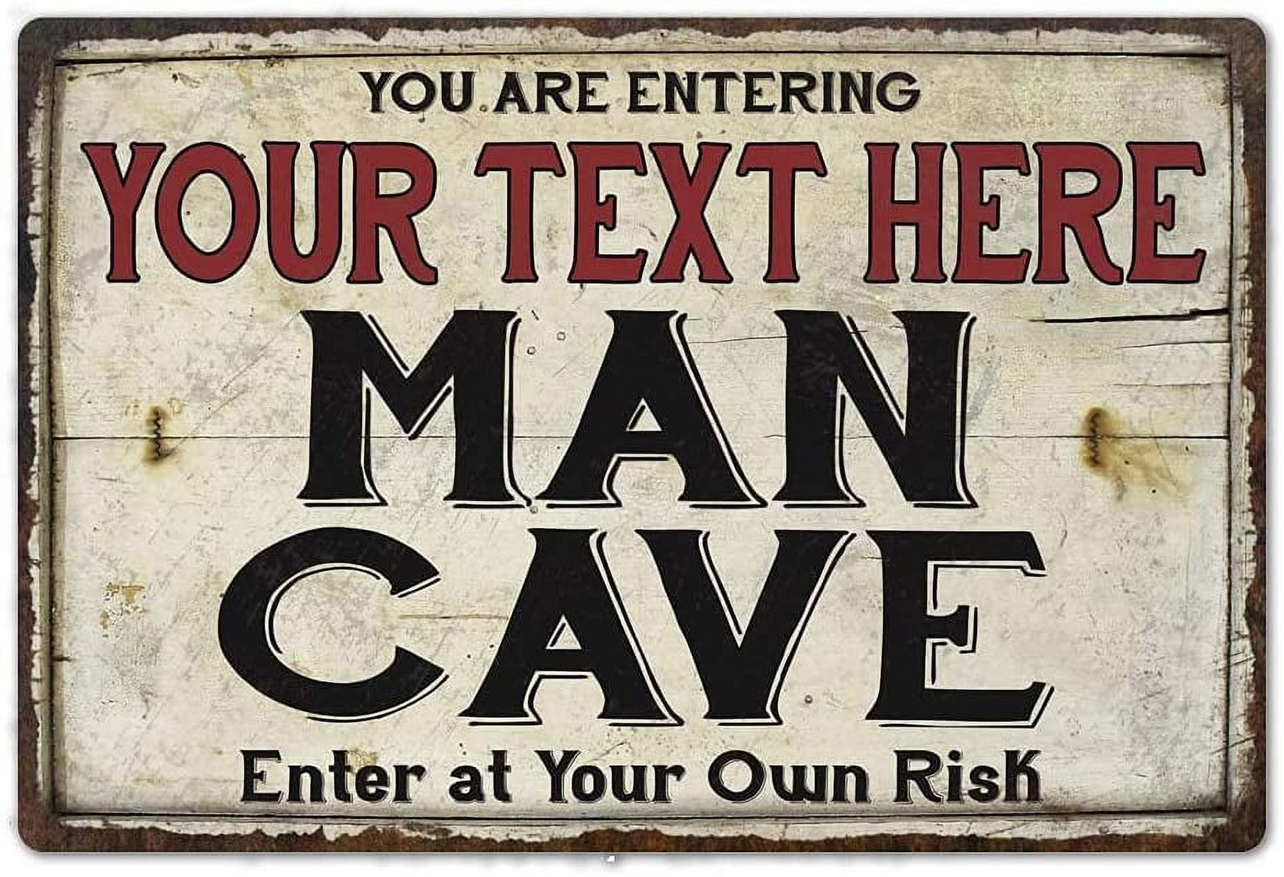 Personalized Man Cave Sign Mancave Décor Vintage Signs Bar Men Room ...