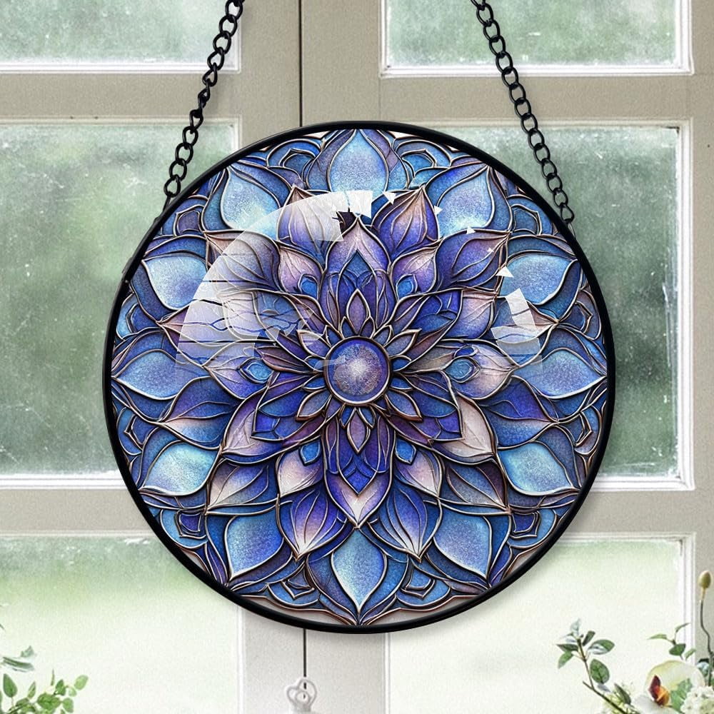 Personalized Mandala Suncatcher Stained Glass, Mandala Gifts for Women ...