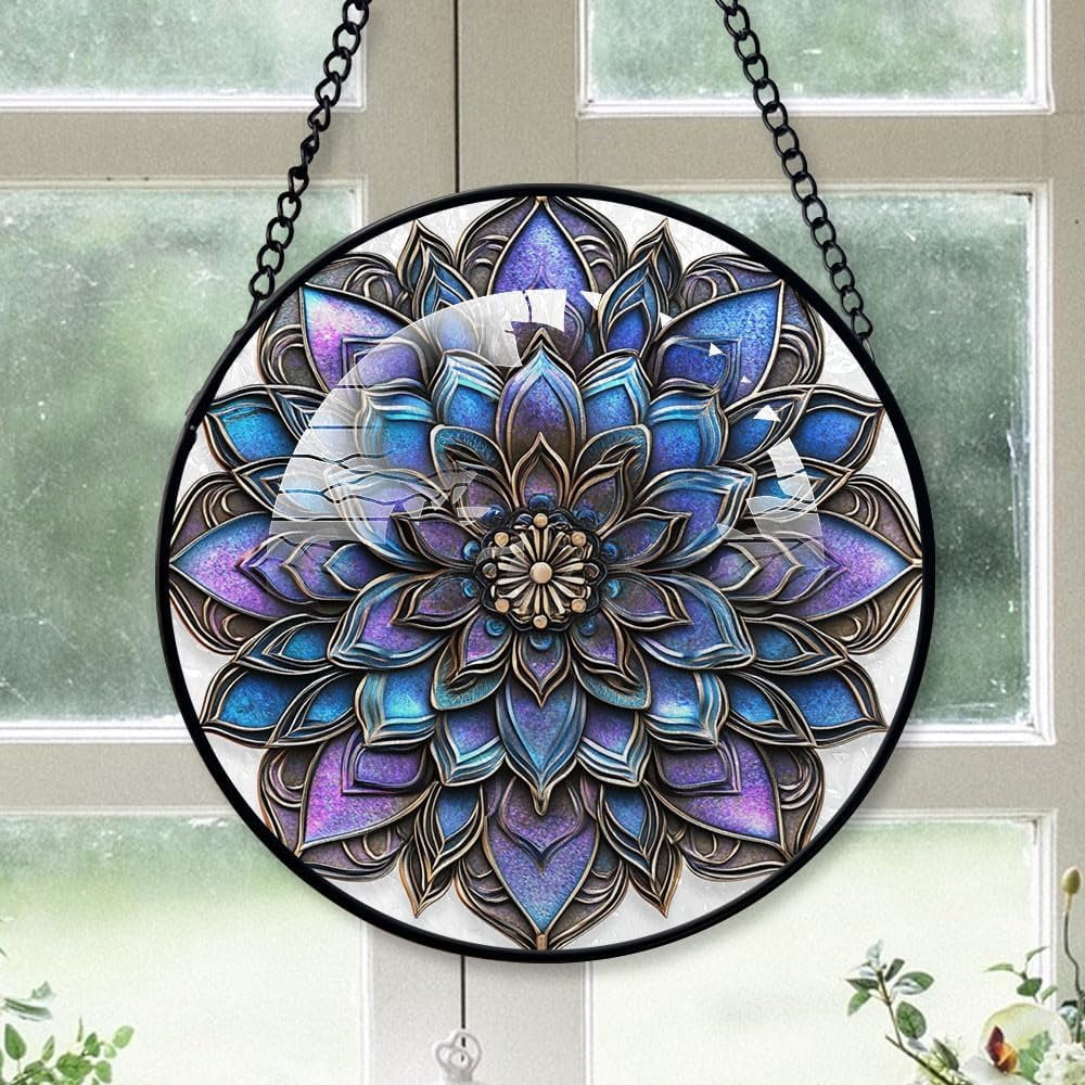 Personalized Mandala Suncatcher Stained Glass, Mandala Originally ...