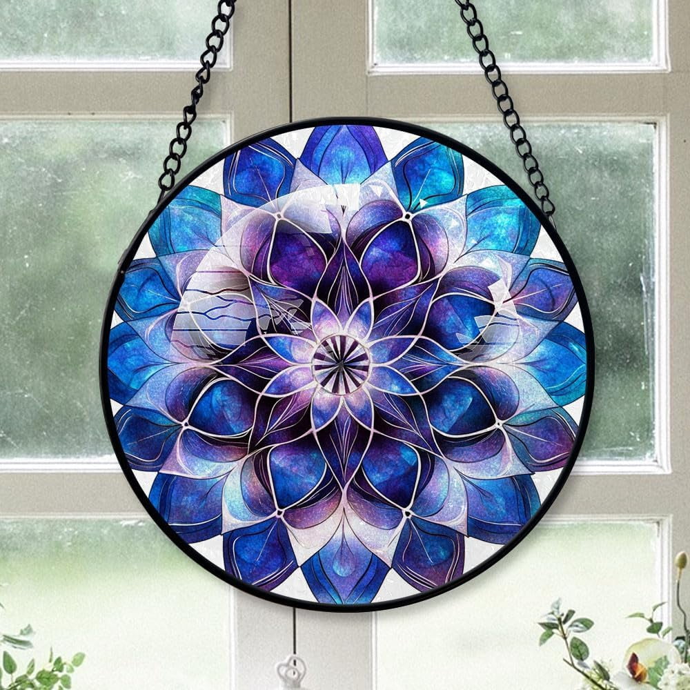 Personalized Mandala Suncatcher Stained Glass, Mandala Originally ...
