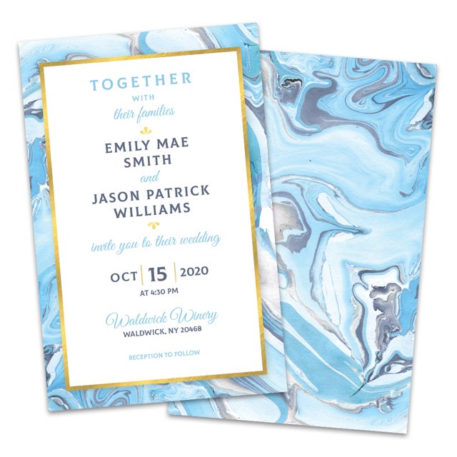 Personalized Marble Wedding Invitations - Walmart.com