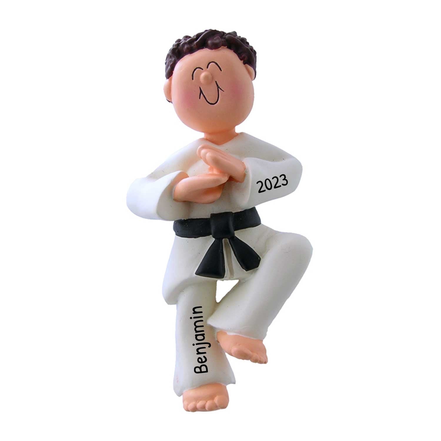 Personalized Martial Arts Ornament - Karate Judo Gifts, Sensei Brunette ...