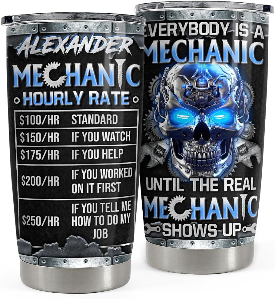 Personalized Mechanic Gifts for Men Mechanics Tumbler 20oz 30oz ...