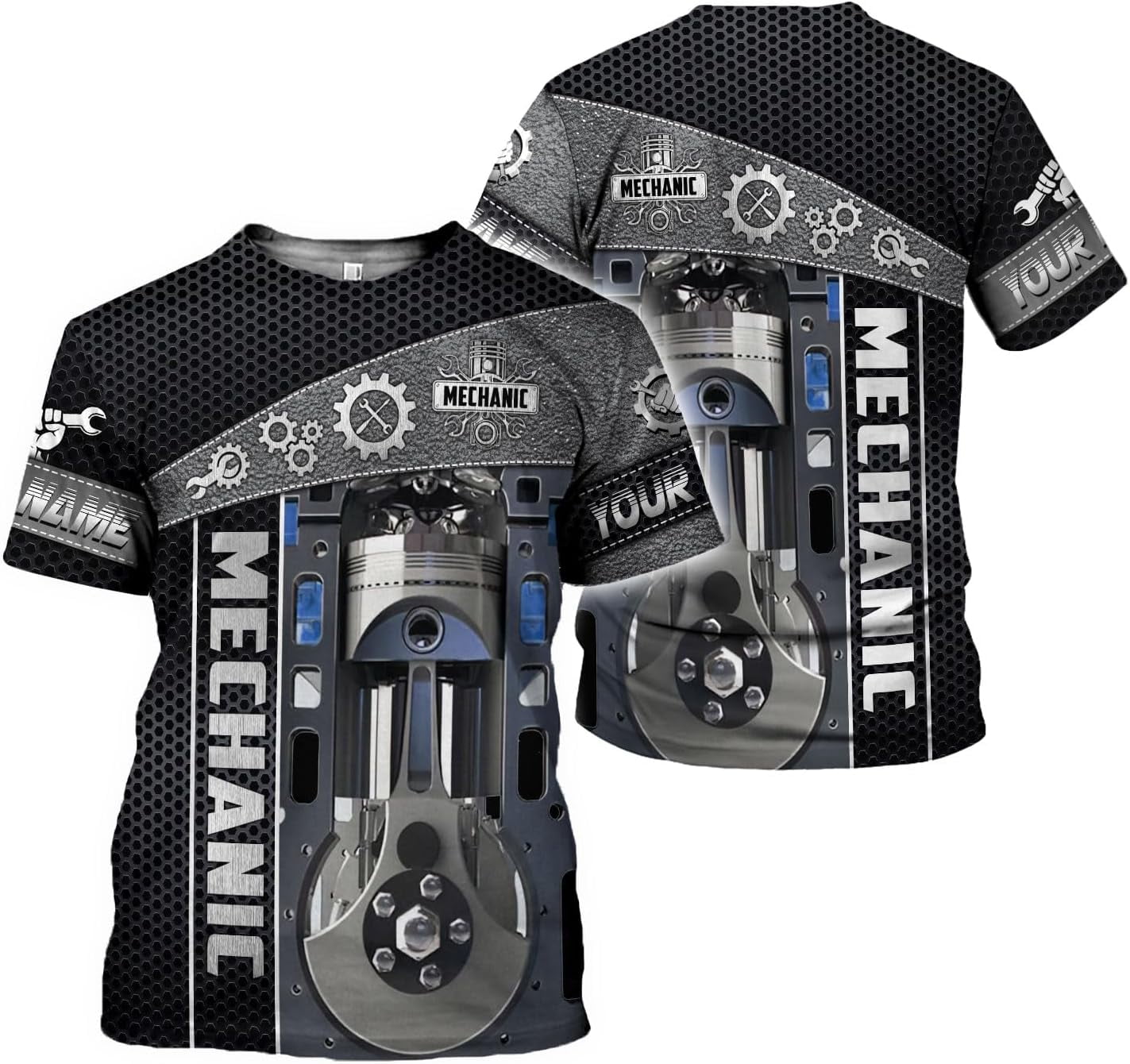 Personalized Mechanic Shirt 3D Mechanic Shirts Tool Box Mechanic for ...