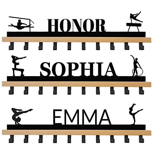 Personalized Medal Hanger Display Trophy Shelf - Sports Medal Display ...
