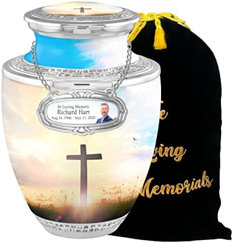 Personalized Medallion Holy Fields Cremation Urns for Adult Ashes Male ...