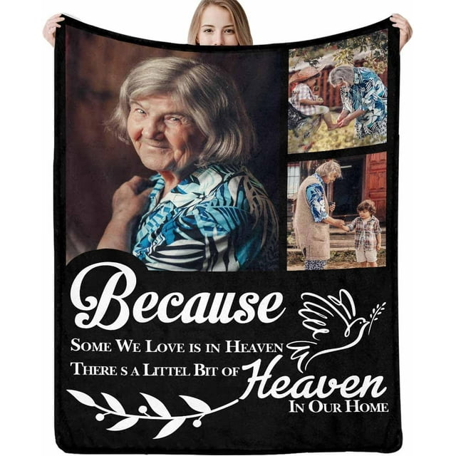 Personalized Memorial Blanket in Loving Memory of Mom Dad Father ...