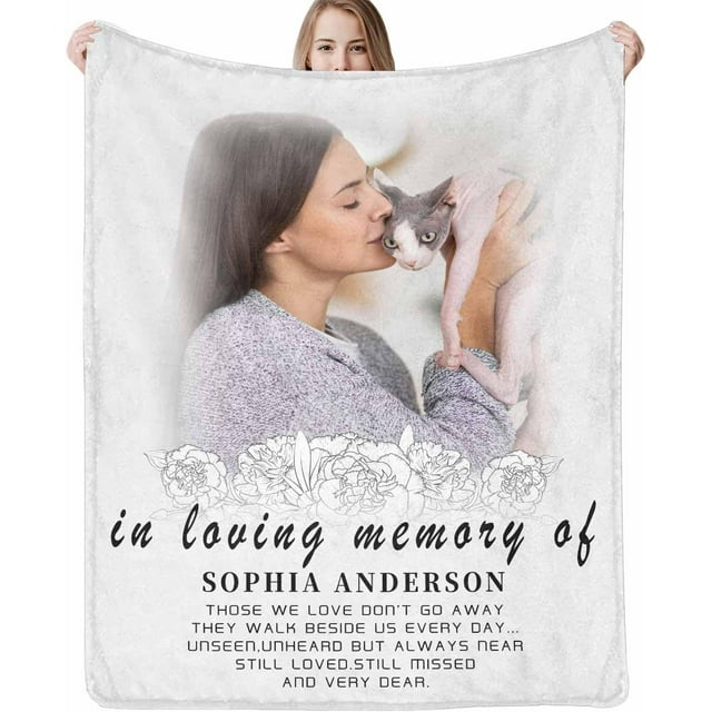 Personalized Memorial Blanket in Loving Memory of Mom Dad Father ...
