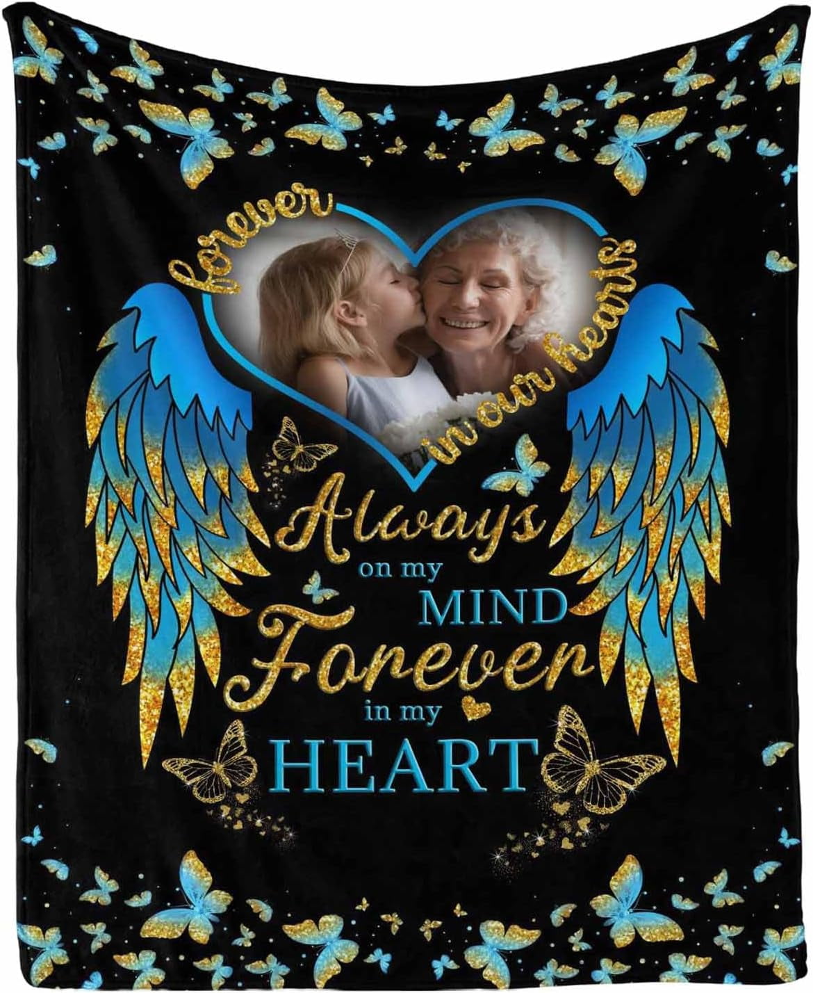 Personalized Memorial Blanket with Photos,Words for Loss of Loved Dad ...