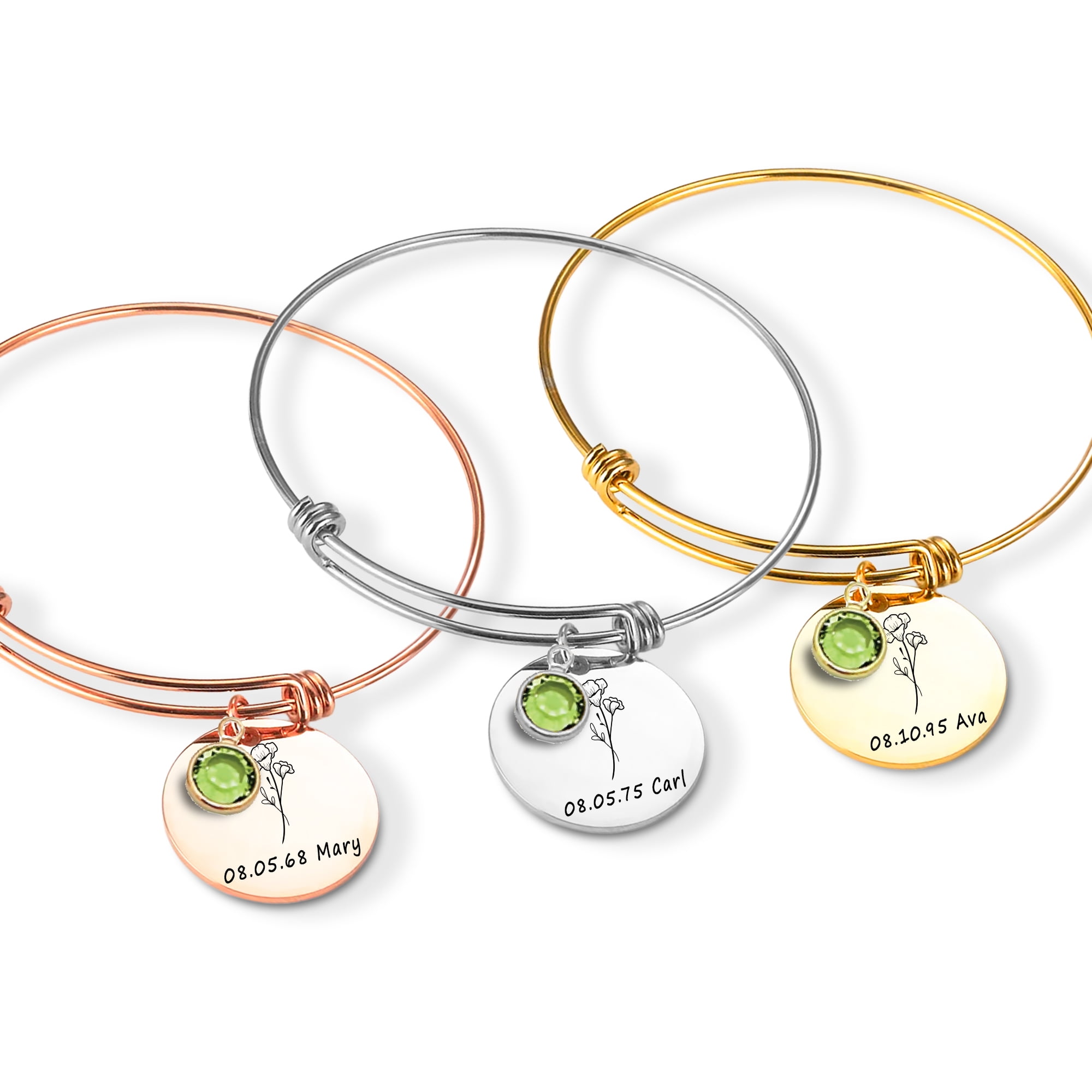 Personalized Memorial Bracelet, Remembrance Bracelet- Memorial Jewelry with Name, Date, Birth ...