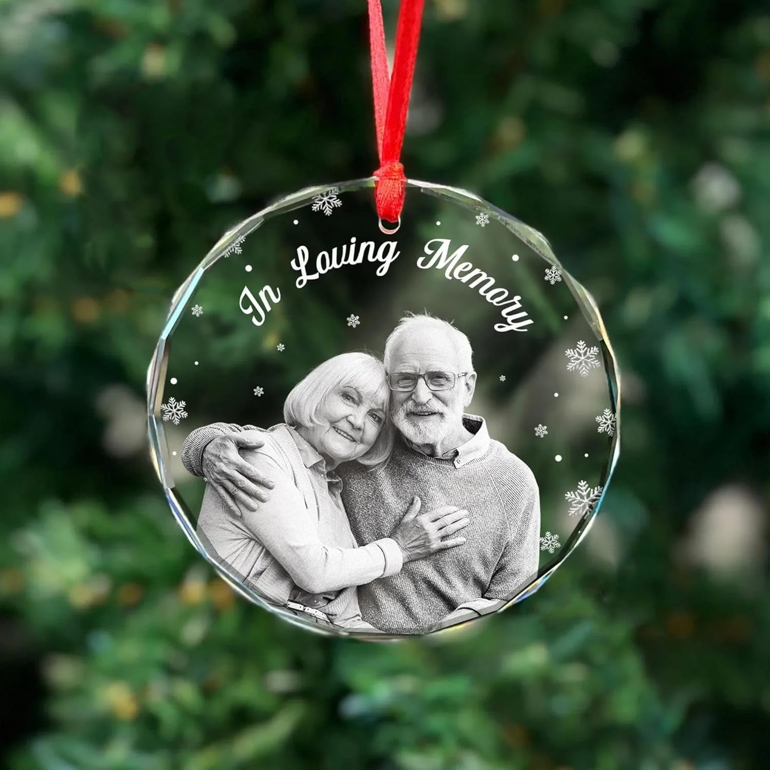 Personalized Memorial Glass Ornament, Christmas Keepsake for Loss of ...