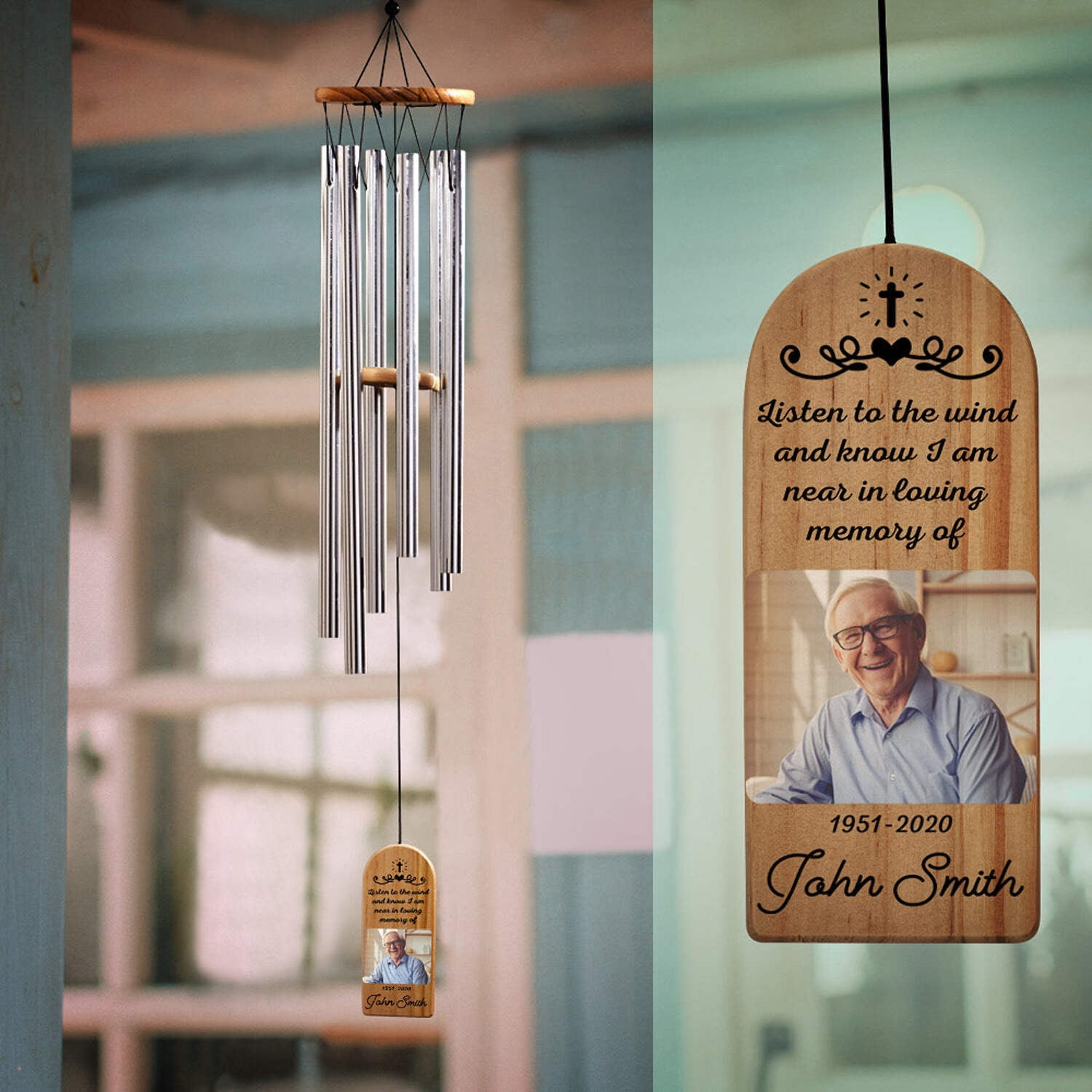 Personalized Memorial Wind Chimes Custom Tribute Wind Chime - Walmart.com