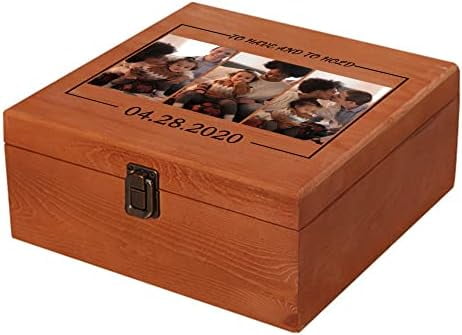 Personalized Memory Box with Photo & Text Custom Wooden Keepsake Box ...