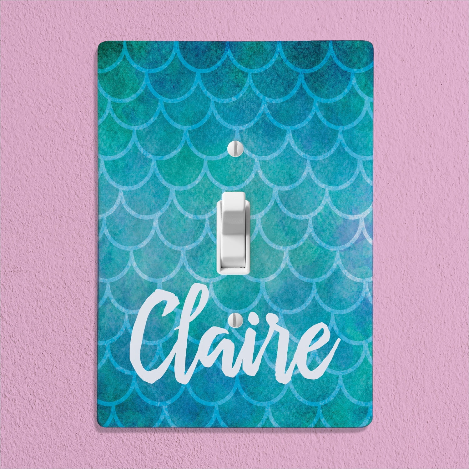Personalized Mermaid Kids Bedroom Light Switch Cover - Walmart.com