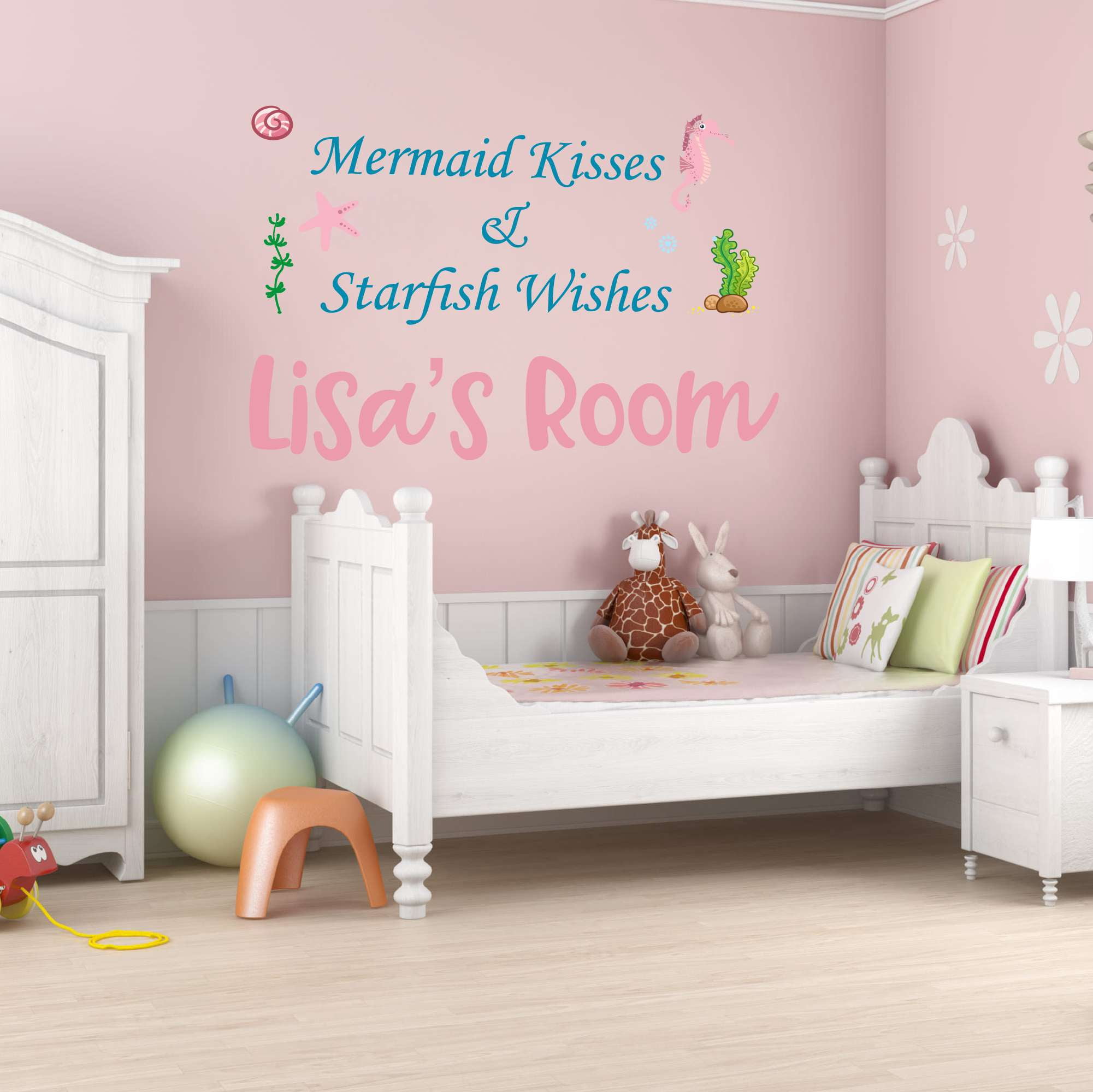 Personalized Mermaid Kisses and Starfish Wishes Mermaids Creatures ...