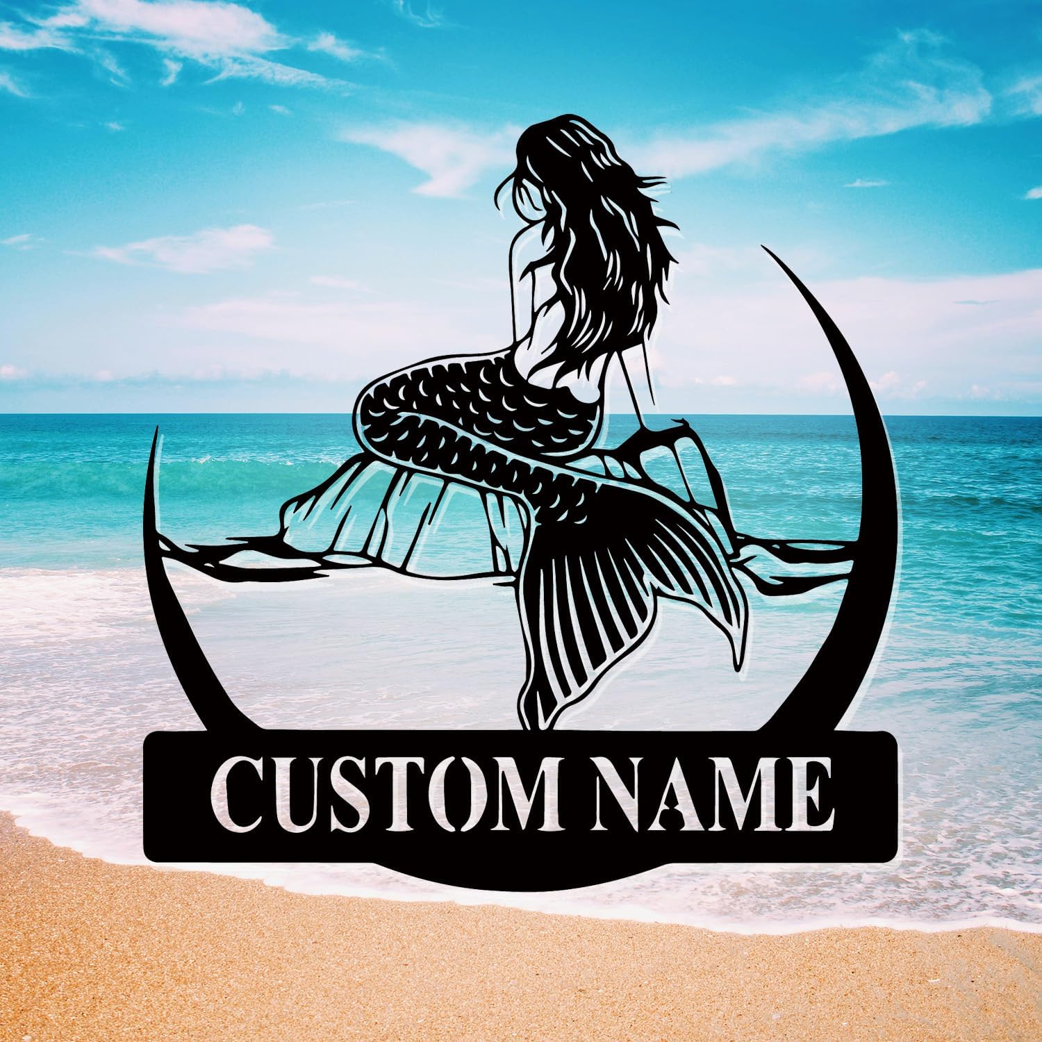 Personalized Mermaid Metal Wall Art,Custom Mermaid Metal Sign,Mermaid ...