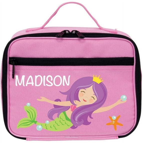Personalized Planet Mermaid Pink Kids Lunch Box, Insulated, Adorable ...