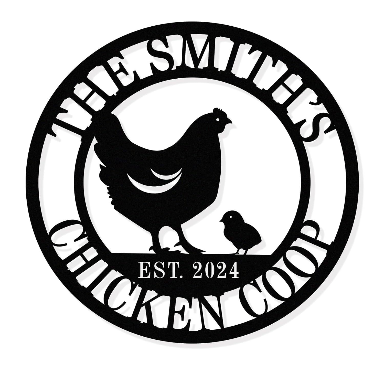 Personalized Metal Coop Sign, Custom Chicken Name Sign,Chicken Coop ...