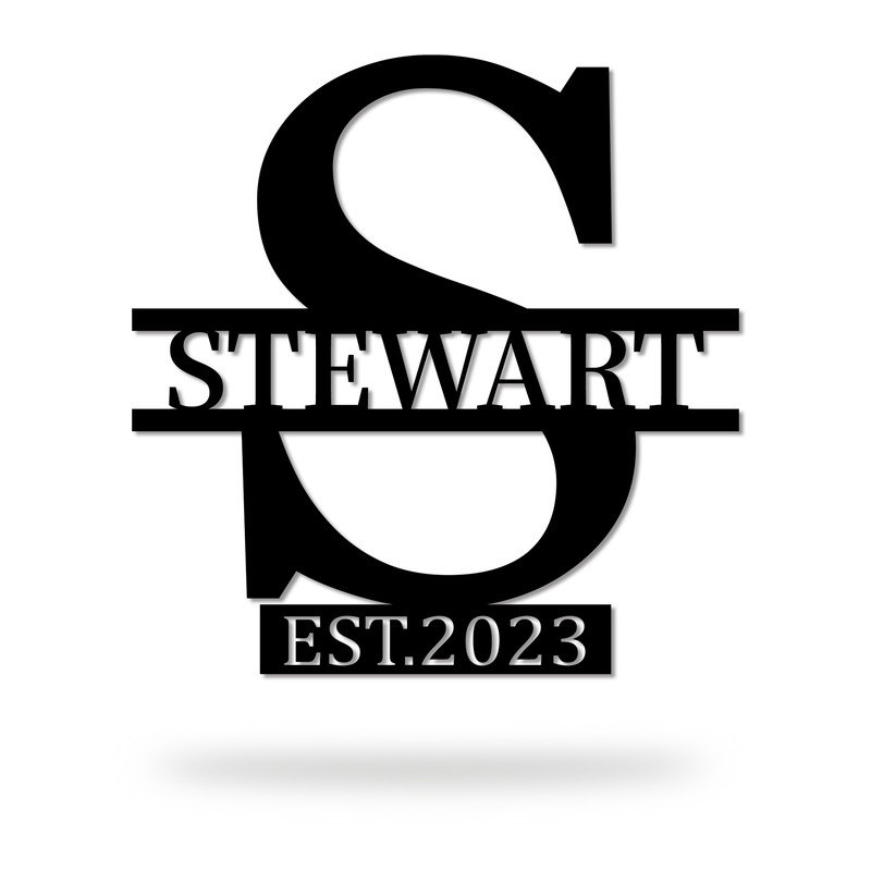 Bookishbunny Scrolled Iron Black Metal Letter Monogram Personalized ...