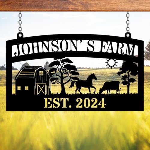 Personalized Metal Farm and Ranch Signs,Custom Metal Ranch Sign,Metal ...