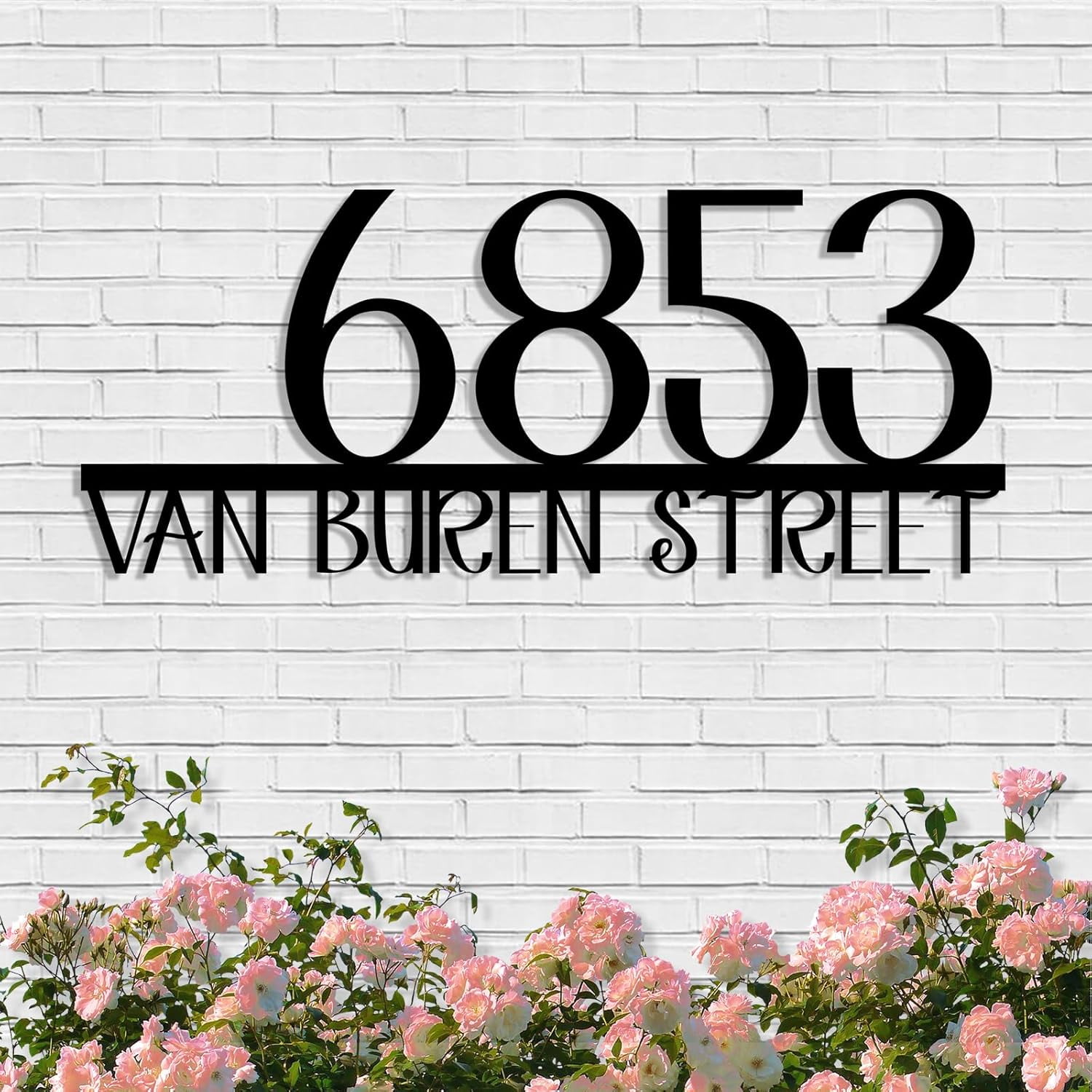 Personalized Metal House Number Sign for Outside Modern | Metal Address ...