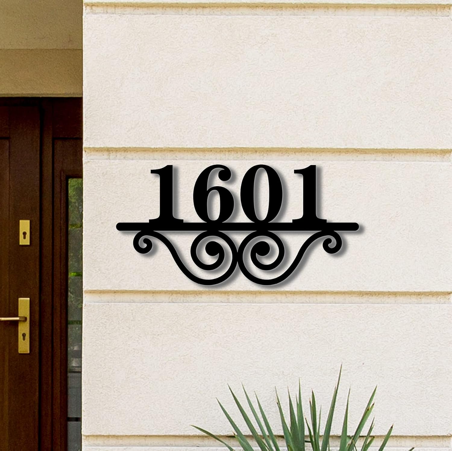 Personalized Metal House Numbers | Custom Scroll Modern House Numbers ...