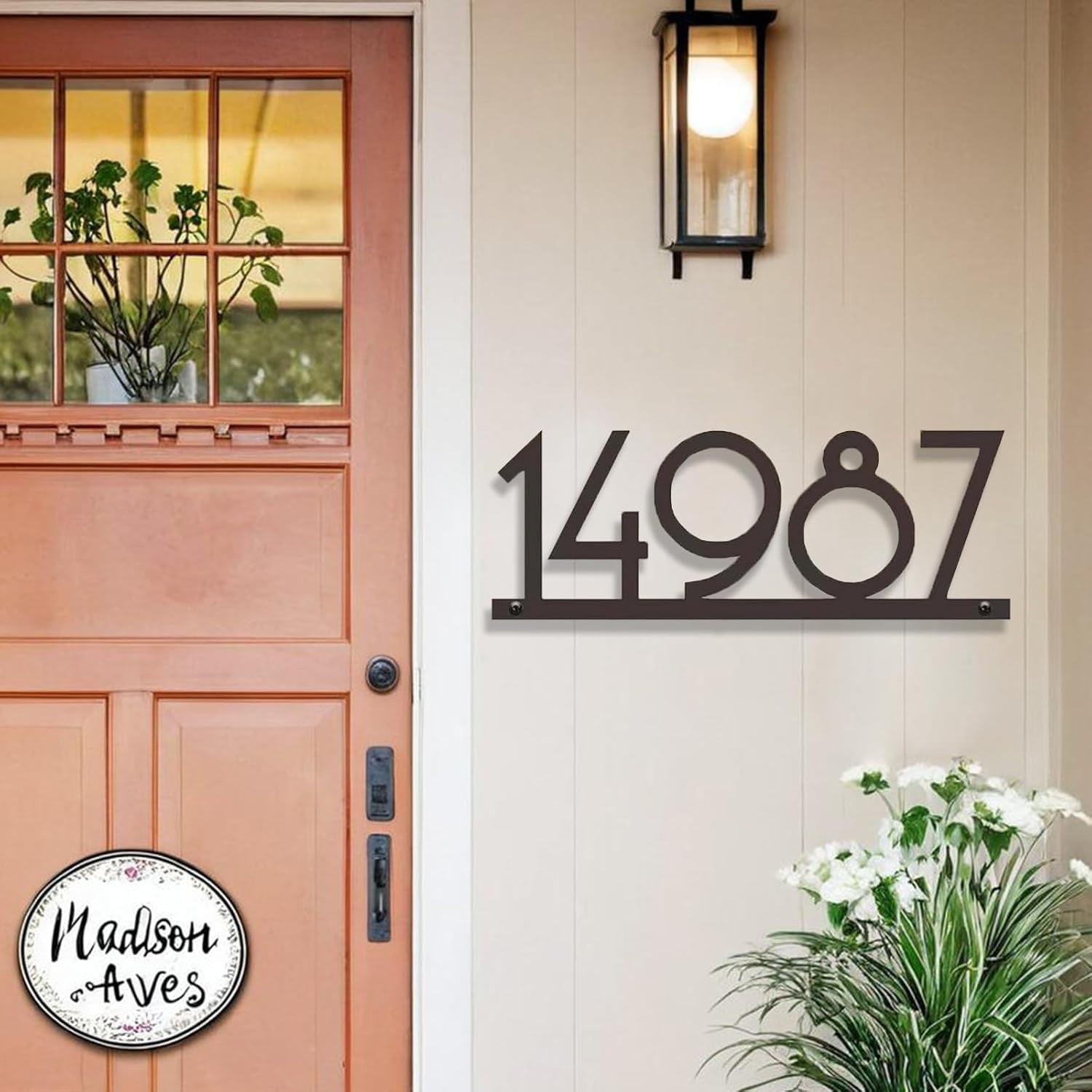 Personalized Metal House Numbers for Outside - Address Number Sign and ...