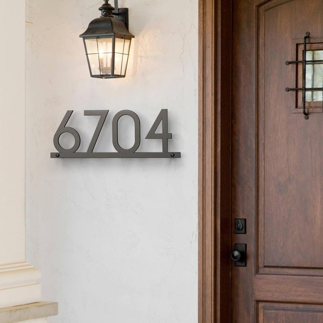 Personalized Metal House Numbers for Outside Modern - Custom Address ...