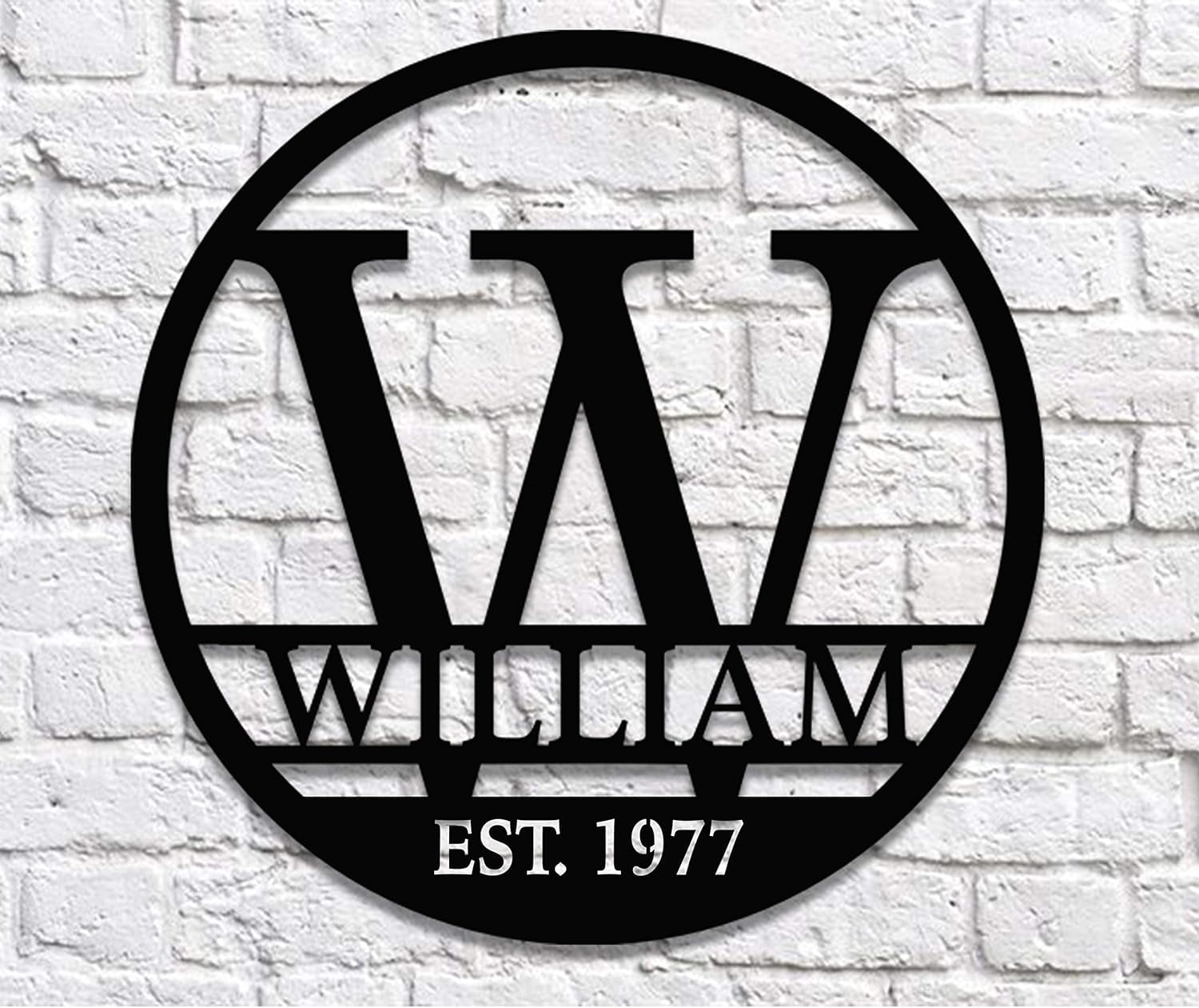 Personalized Metal Monogram EST. Sign. Wedding Gift. Family Name Sign ...