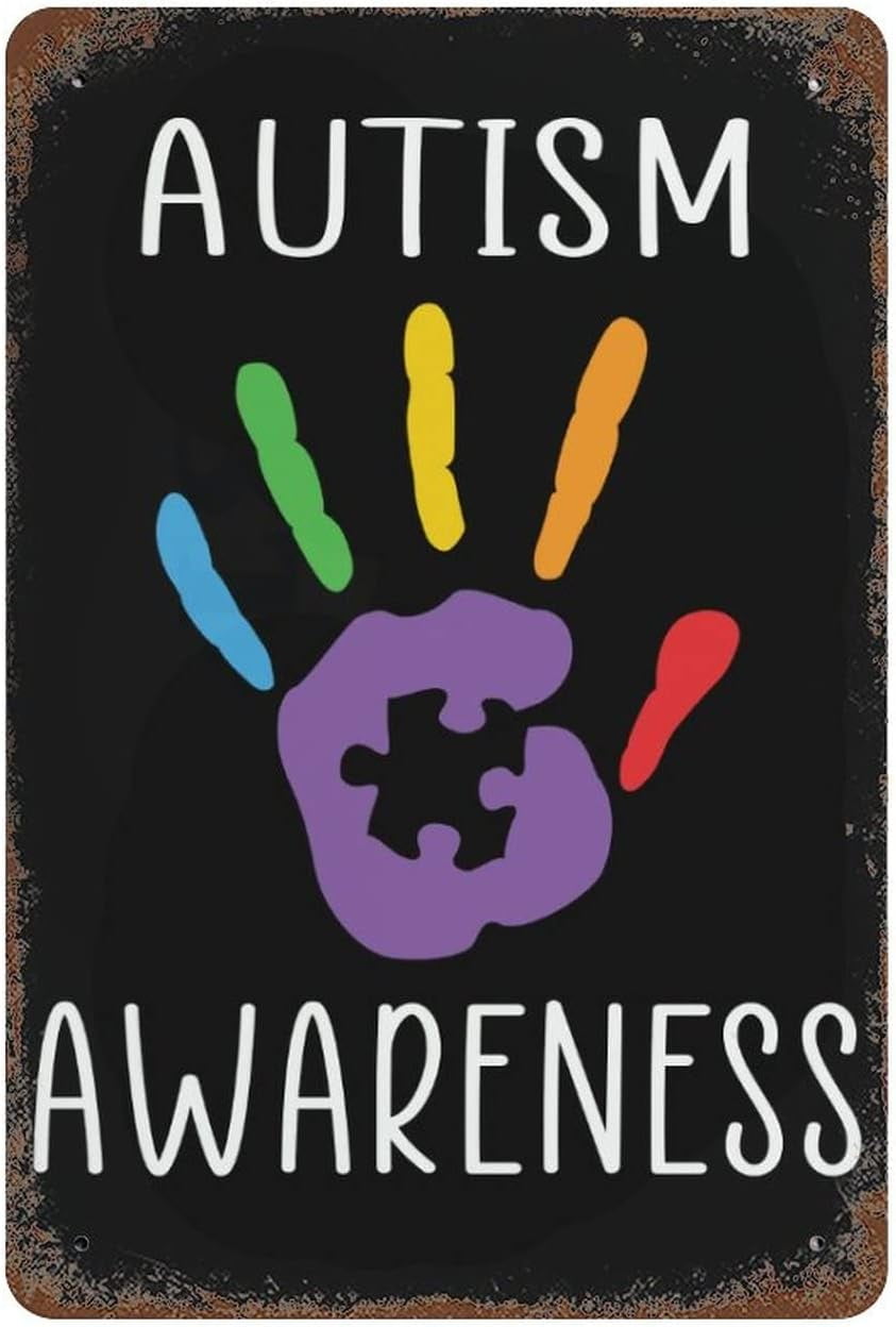 Personalized Metal Sign Autism Awareness Metal Sign 8x12 Inch Autism ...
