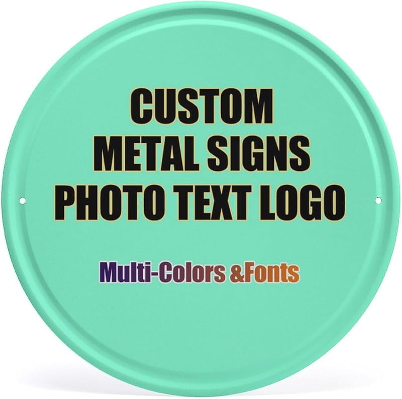 Personalized Metal Signs Custom Round Sign Tinplate Customized For ...