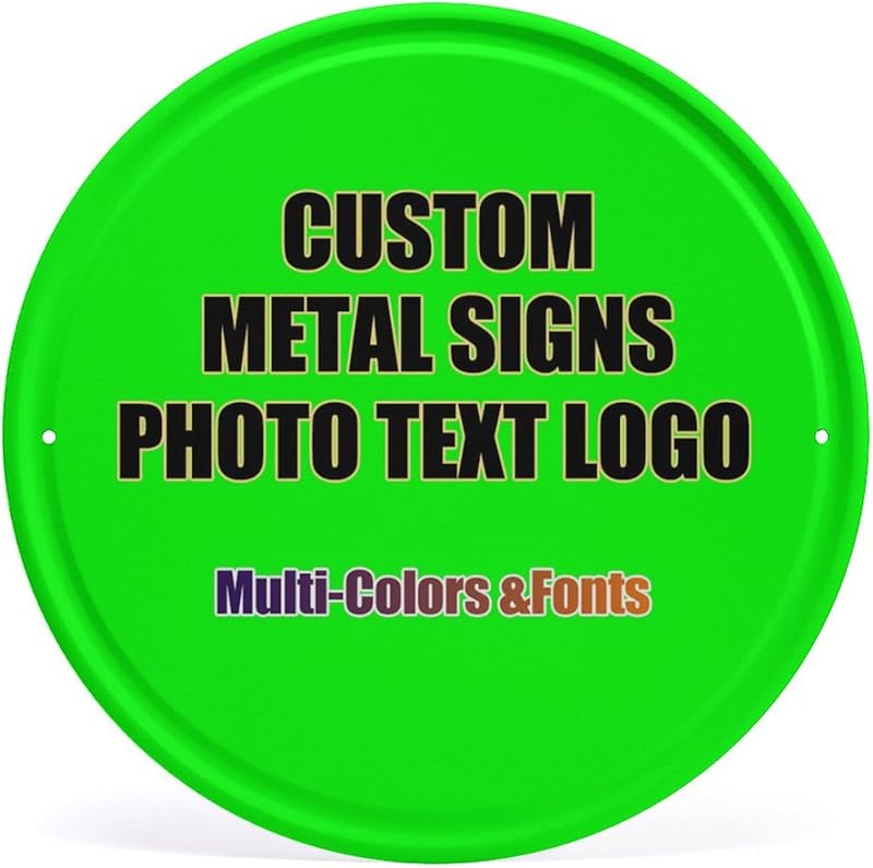 Personalized Metal Signs Custom Round Sign Tinplate Customized For ...