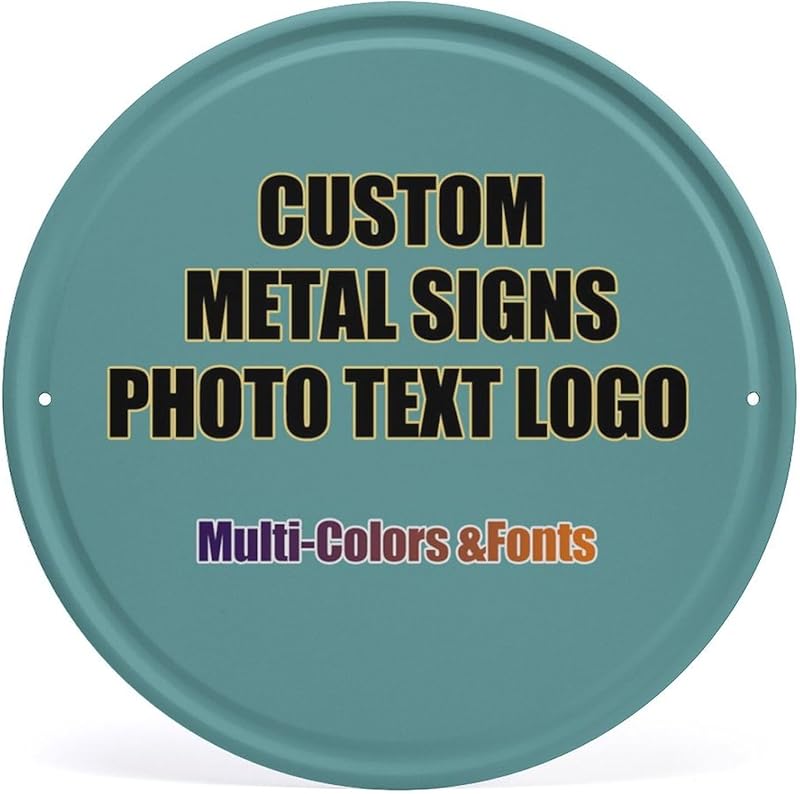 Personalized Metal Signs Custom Round Sign Tinplate Customized For ...